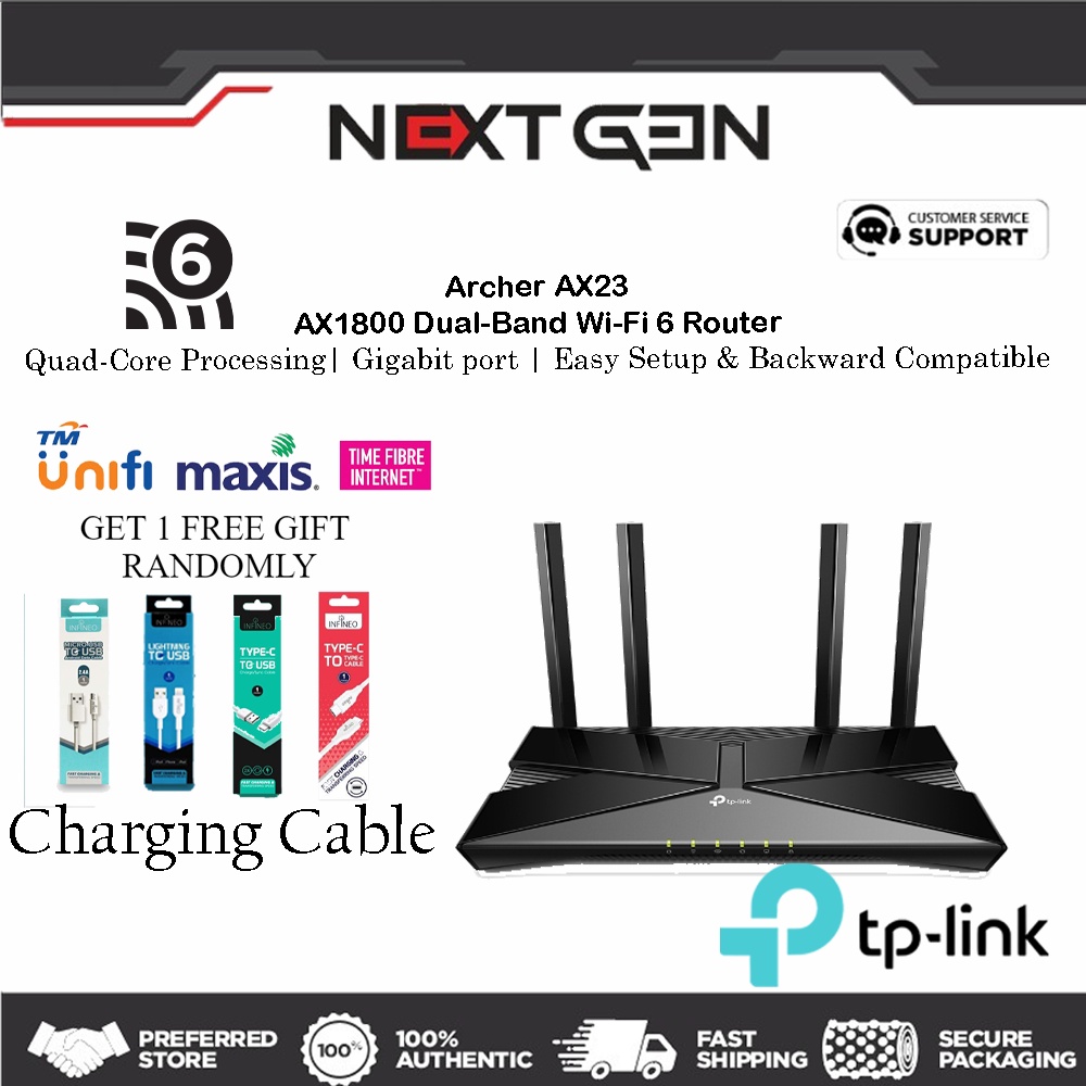 TP-Link Onemesh Archer AX23 - AX1800 Dual-Band Wi-Fi 6 Gigabit Wireless ...