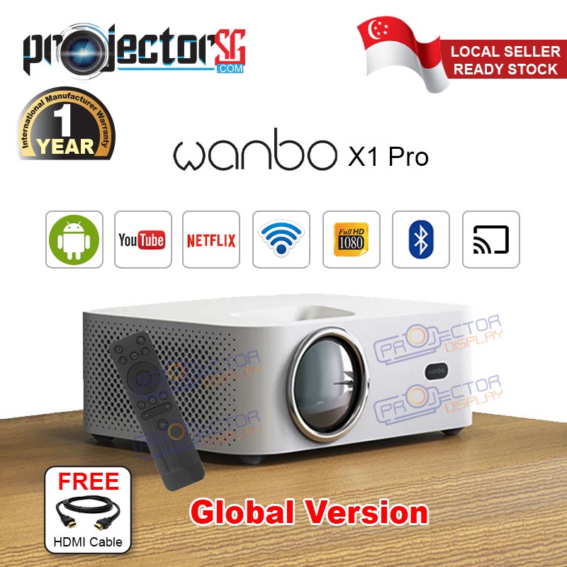 [Original] Wanbo X1 Pro LED Mini Pico Portable Full HD 1080p Resolution ...