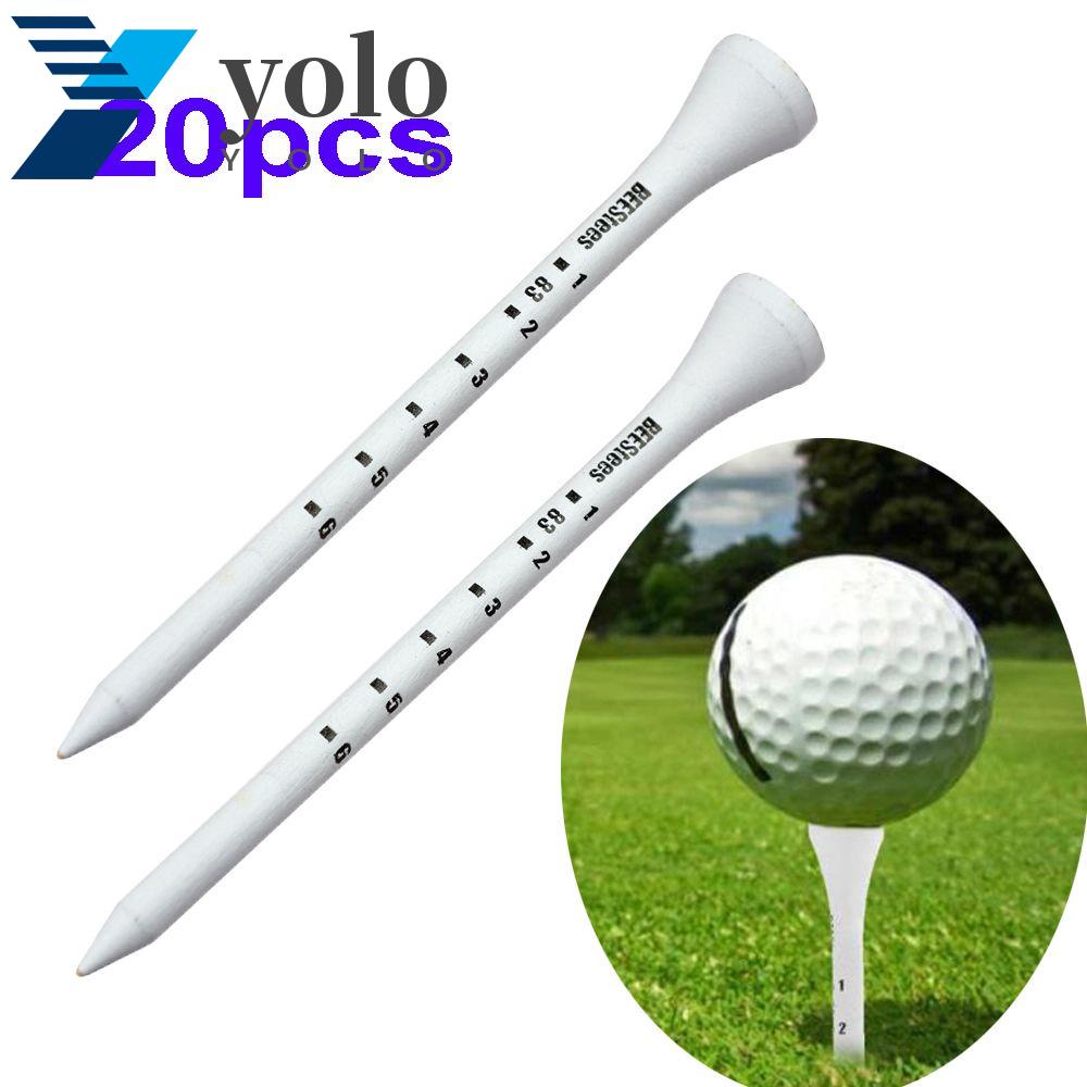 YOLO Golf Tees Wooden White Professional Scale Ball Socket | Shopee ...