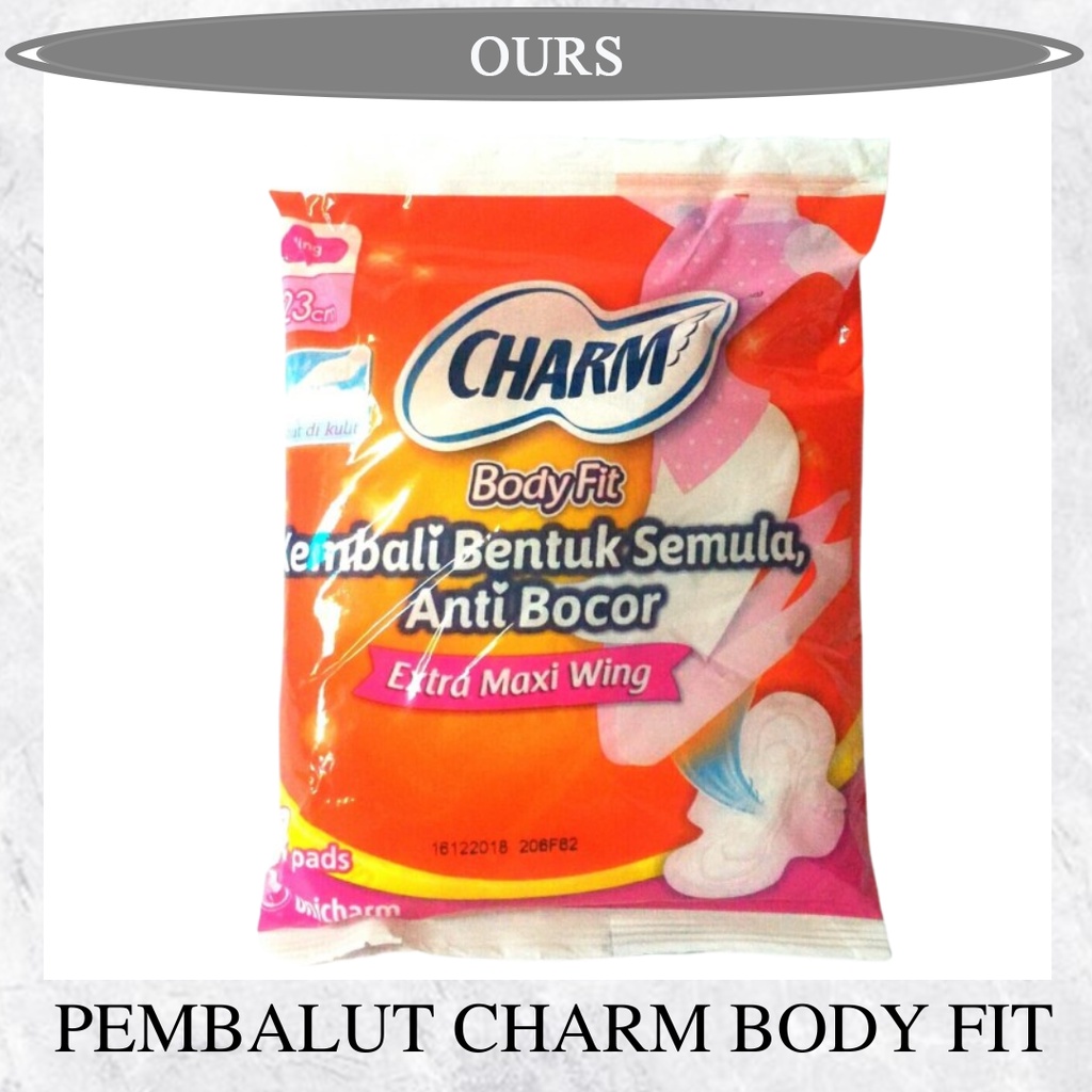 CHARM BODY FIT EXTRA MAXI WING WOMEN'S PADS 23 CM SACHET CONTENTS 2 ...