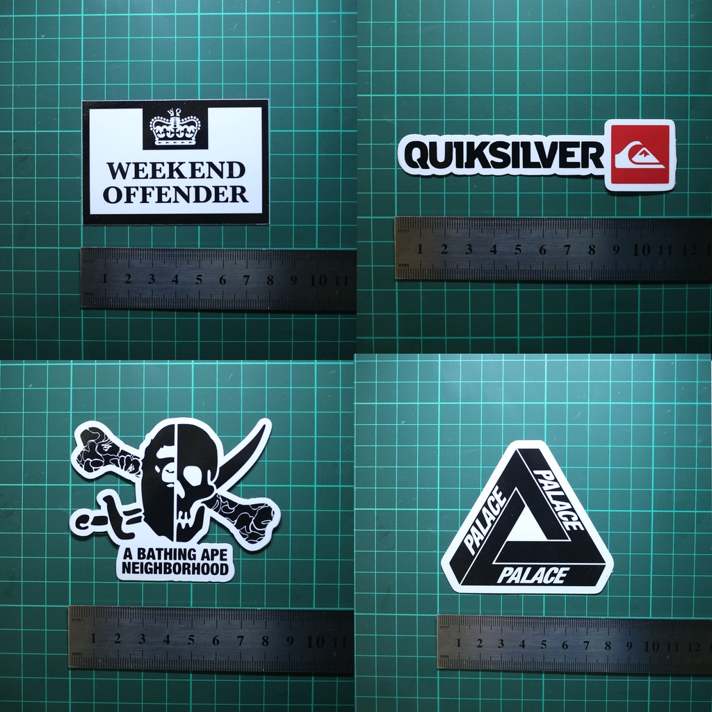 Sticker ( Weekend Offender, Quiksilver, Neighborhood, Palace ) | Shopee ...