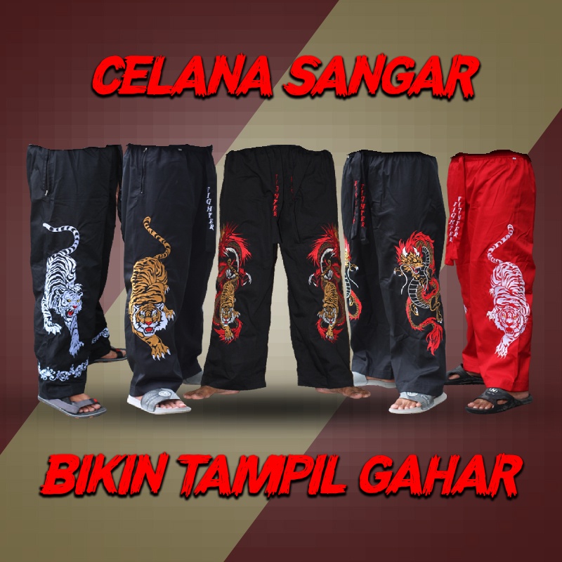 Komprang silat style trousers/men's martial arts/men's tiger bodyr ...
