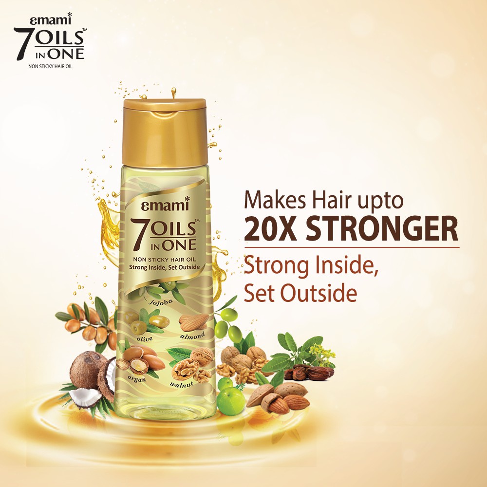 Emami 7 Oils in One Damage Control Hair Oil (For Hair Loss, Stronger ...