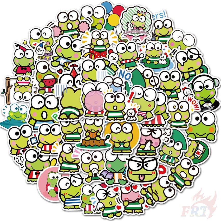 50Pcs/Set Kero Kero Keroppi Series 01 Stickers DIY Fashion Waterproof ...