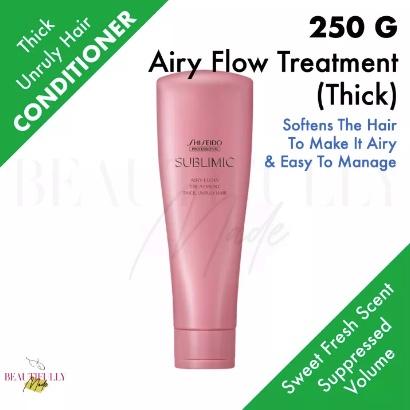 Shiseido Professional Sublimic Airy Flow for Unruly Hair - Shampoo Treatment Mask Refining Fluid ...