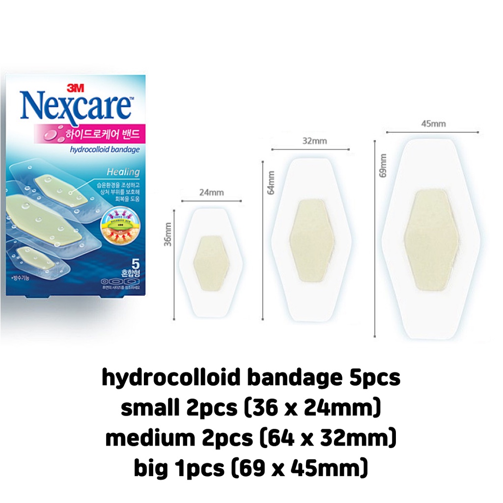 [Ready Stock] 3M nexcare band aid water proof hydrocolloid patch wound ...