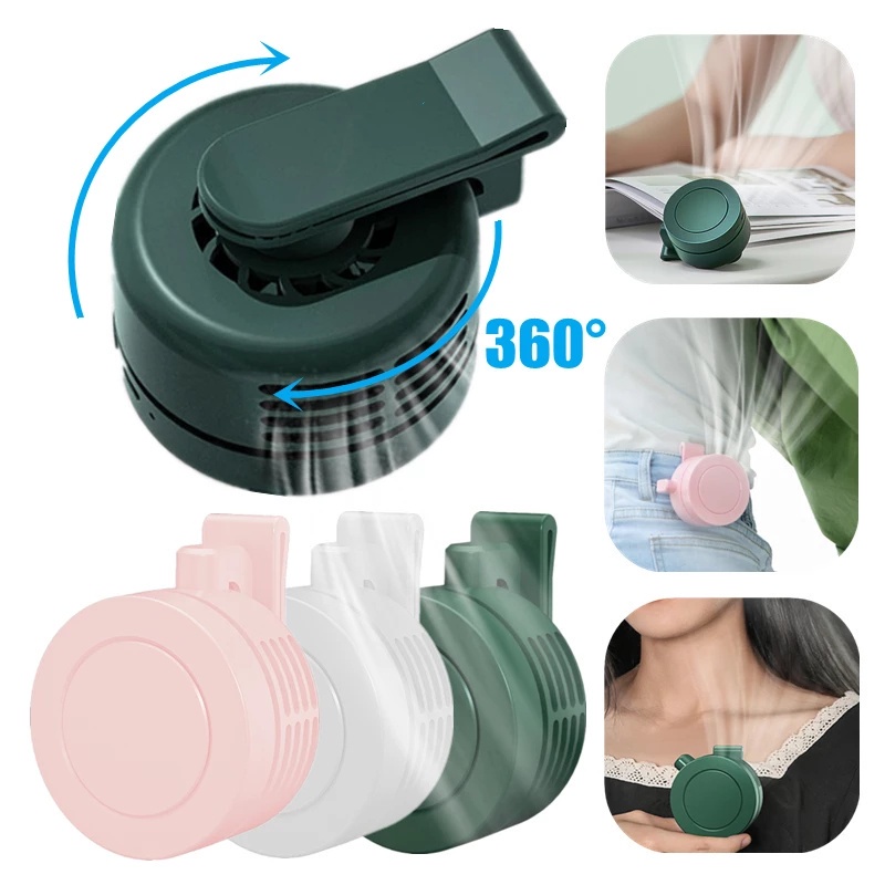 360 ° Rotatable Mini Fan Strong Wind Summer Clip-on Air Cooler Backpack ...