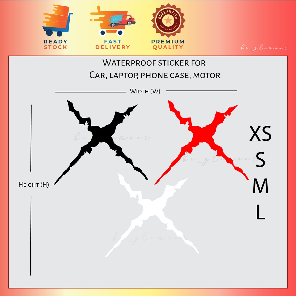 One Piece Luffy X Scar sticker reflective mugiwara stiker akainu Kereta ...