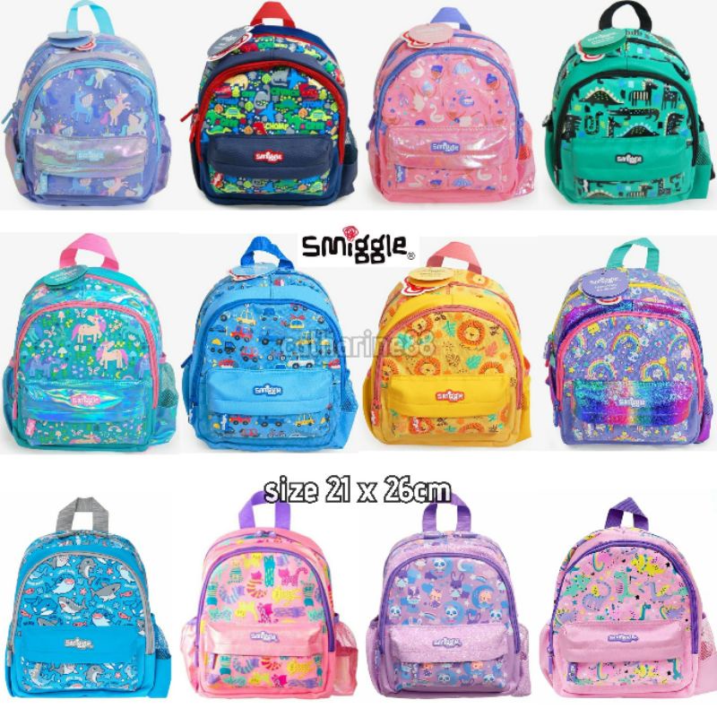 Smiggle Backpack Toddler Early Childhood Size Spiderman Cars Unicorn ...