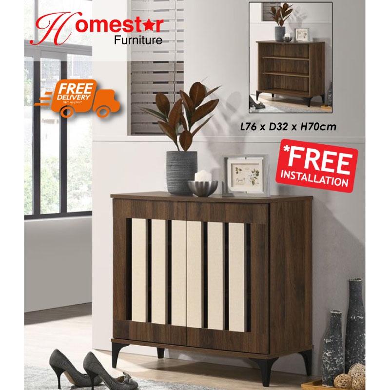 HOMESTAR.NEW 2 DOOR WOODEN SHOE CABINET IN 2 TONE OAK 3 Door shoe Rack ...