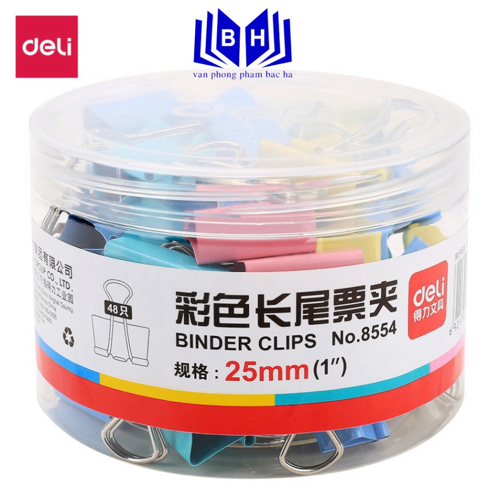 Box of Colored Iron Clips/Colored Butterfly Clips 25mm Deli - E8554A ...