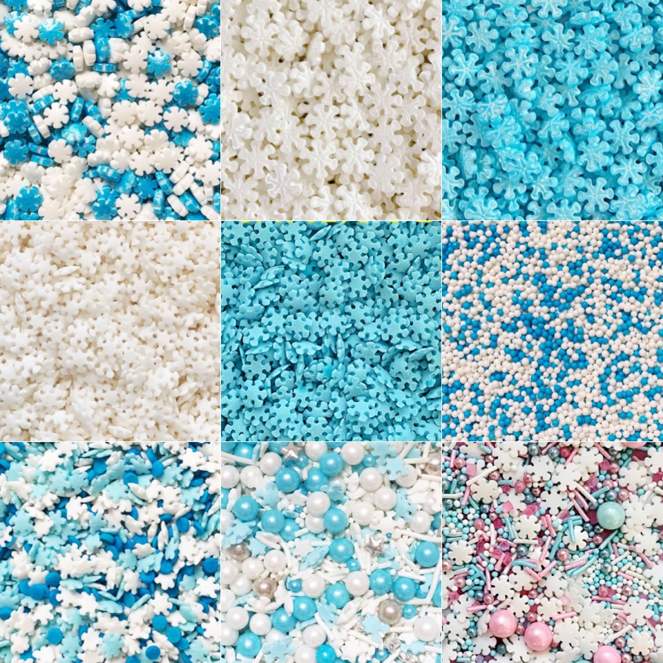 Frozen snow edible Cake Sprinkle 15gr | Shopee Singapore