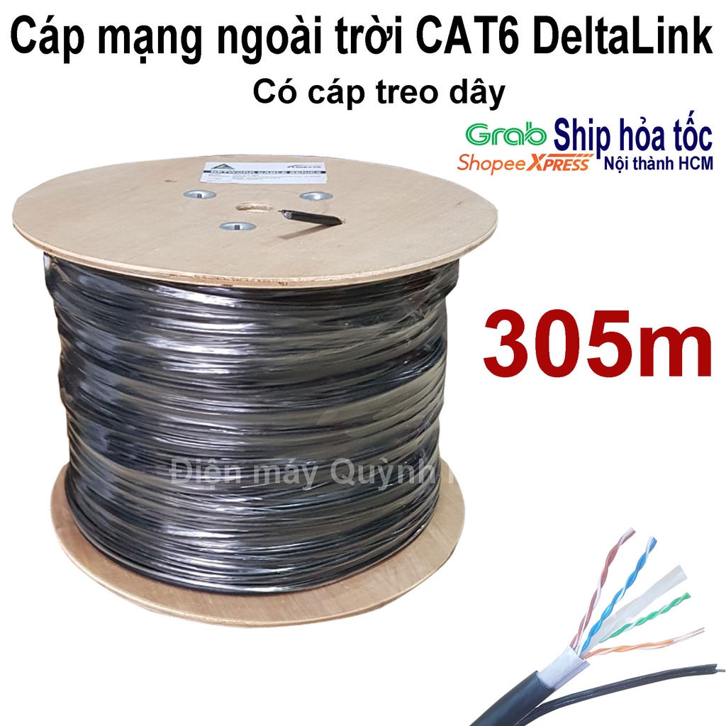 Roll 305m Outdoor Network Cable Cat6 DELTALINK Large Core 23AWG With ...