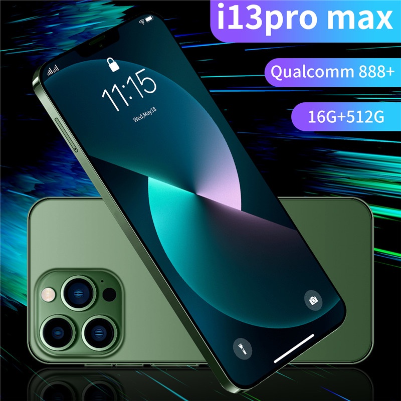 2022 Global Version i13 Pro Max 5G Smartphone 8G+256GB 6.7 inch Cellular 6800mAh Phone 5G ...