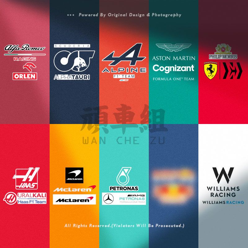 F1 Mercedes-AMG Team Fleet Decoration Sticker Car Motorcycle ...