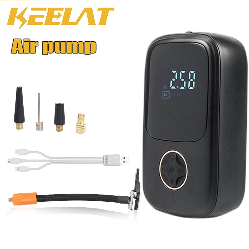KEELAT Mini Air Pump 10Bar 150PSI Portable Electric Wireless Tyre ...