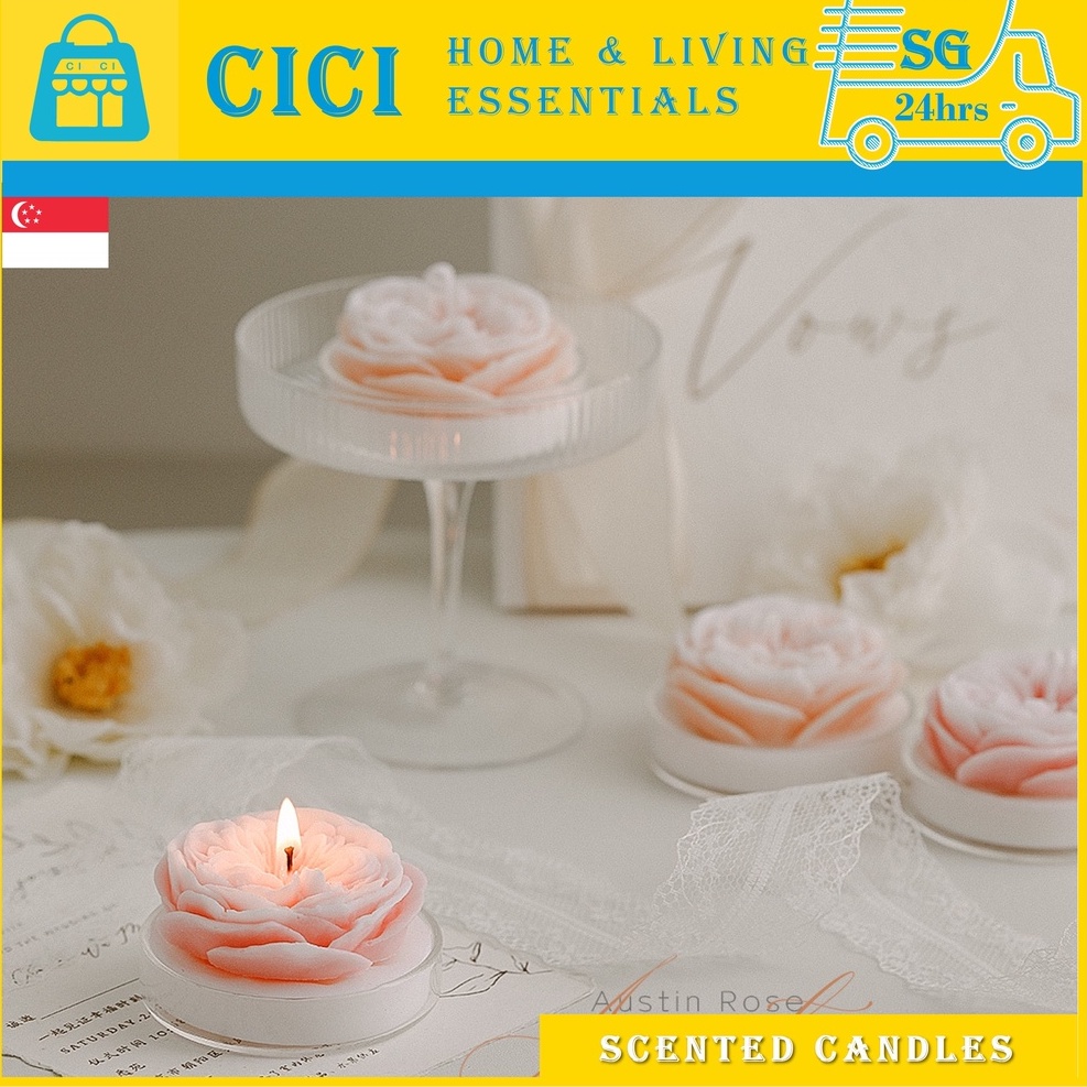 Flower Scented Candles Yankee Soy Wax Cute Home Decoration Gift Party ...