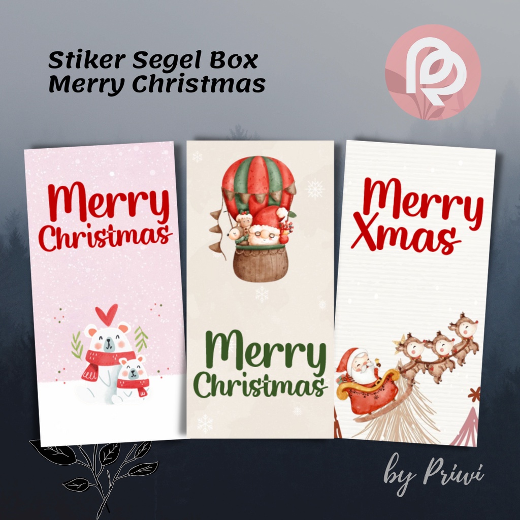 Sticker SEAL BOX SEAL BOX PACKAGING CHRISTMAS Food MERRY CHRISTMAS ...