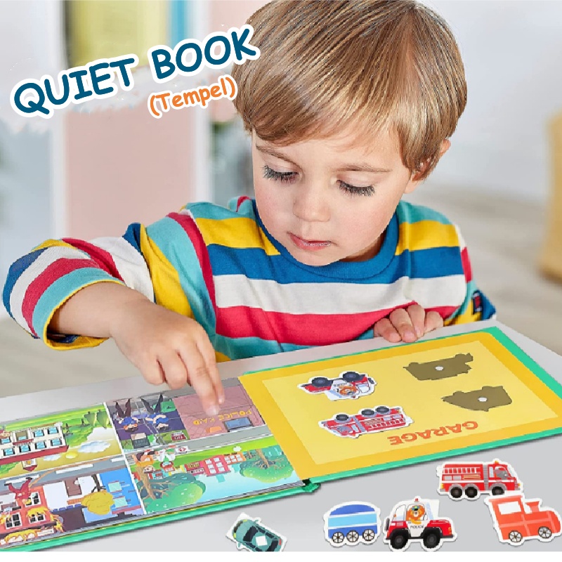 Children's Quiet Book and Velcro Activity Book, Busy Book Sticker ...