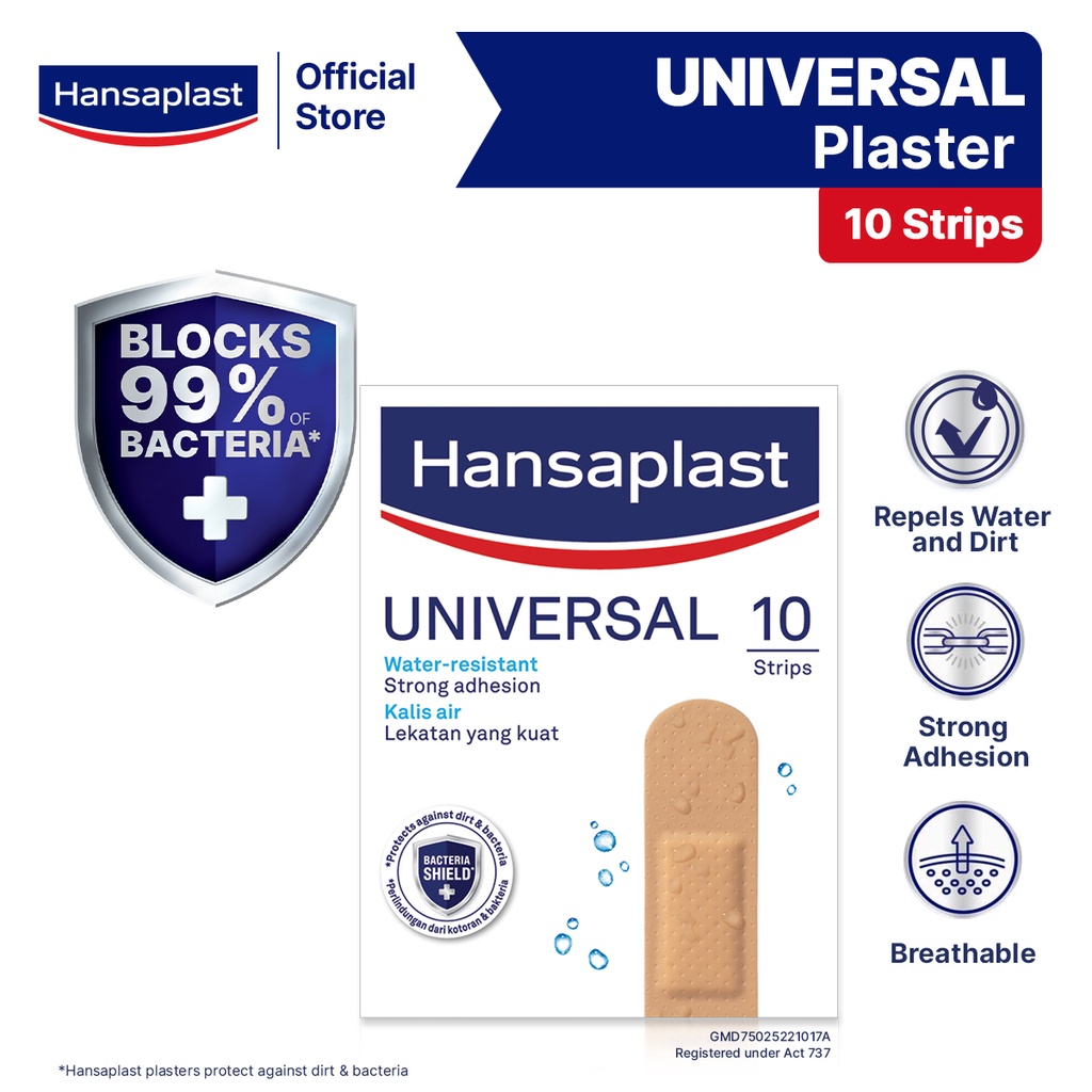 HANSAPLAST Universal Wound Plasters (10/20/40 Strips) / Water Resistant ...
