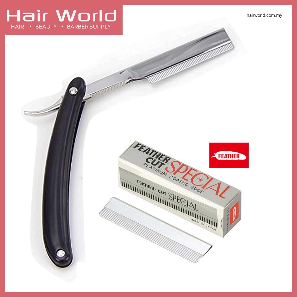 SHAVING RAZOR FRAME WITH FEATHER CUT BLADE 10PCS | Shopee Singapore
