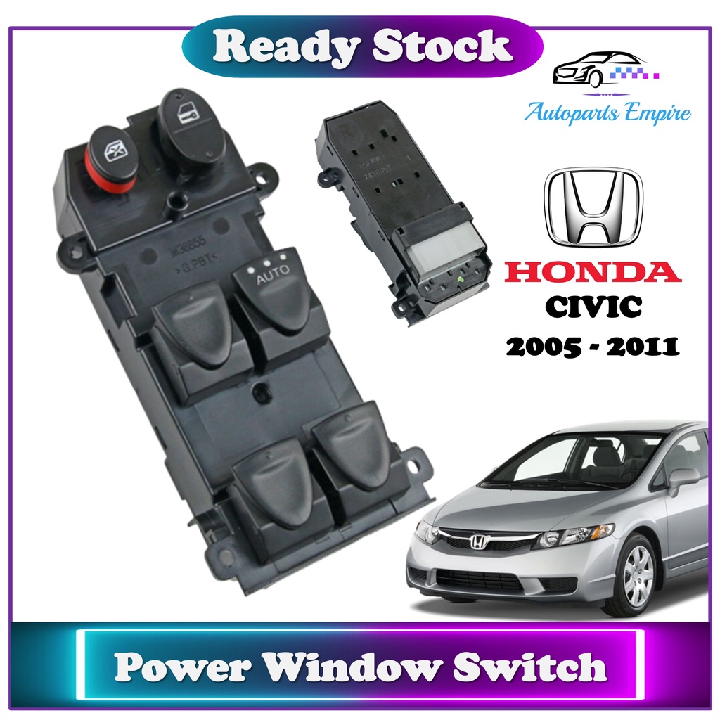 Honda Civic 】 Main Power Window Switch / Suis Tingkap ( FD1 FD2 FD3 / 2006 - 2011 / Right Hand ...