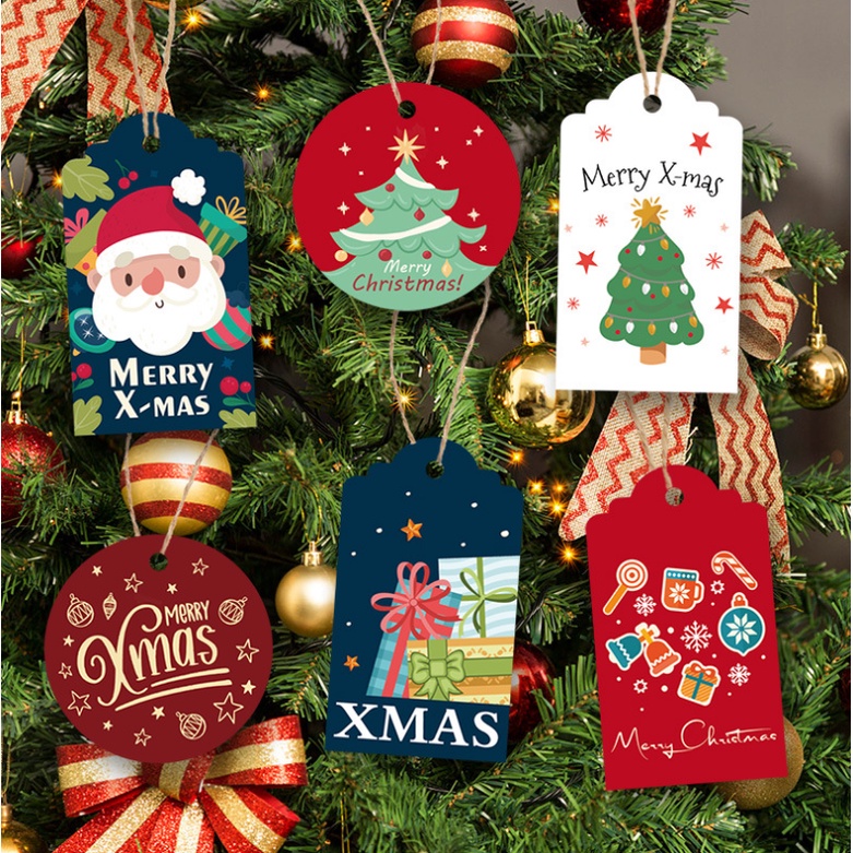 [SG Seller] 36pcs per pkg Festive themed Christmas gift wrapping card ...