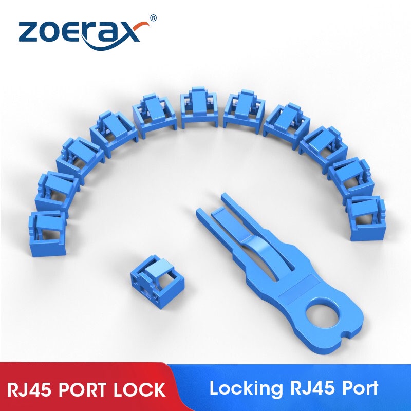 ZoeRax RJ45 Port Lock with 1Keys, Ethernet Hub Port RJ45 Female Anti ...