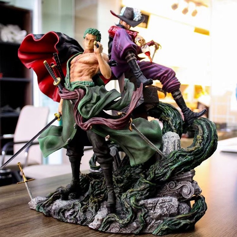 Onepiece Zoro Model With Mihawk Combined Version Zoro Mihawk Weighs 5kg ...
