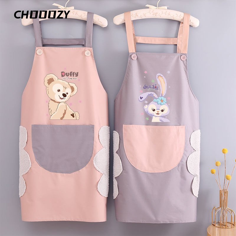 Cute Cartoon Apron Kitchen Waterproof Oil-Proof Work Clothes with ...