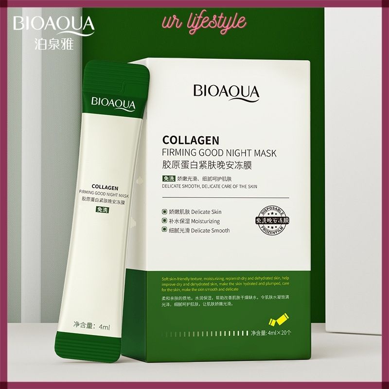 BIOAQUA Collagen Sleeping Face Mask Sleep Night Facial Mask Firming ...