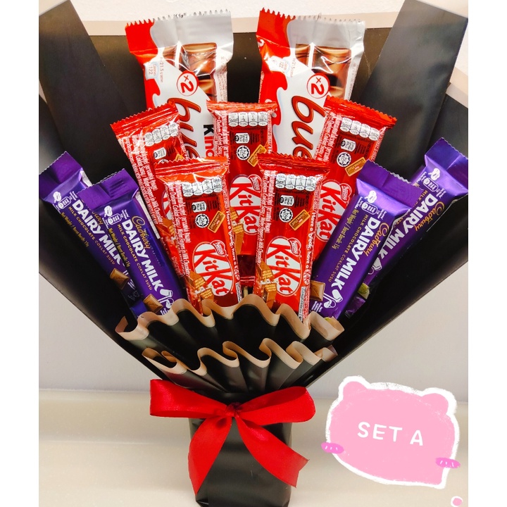 Kinder Bueno Flower Chocolate Bouquet Surprise Present 巧克力花束 - Birthday ...