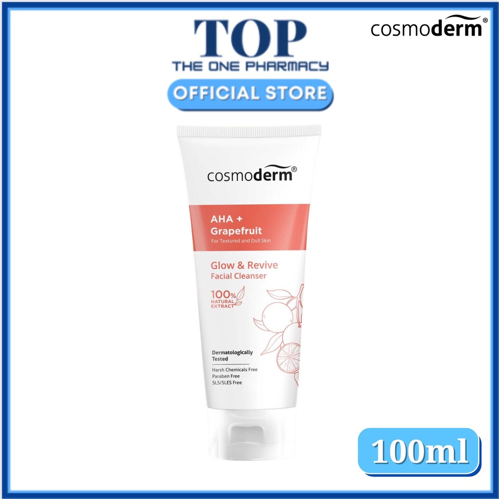 Cosmoderm Natural Glow and Revive Facial Cleanser -100ml (Grapefruit ...