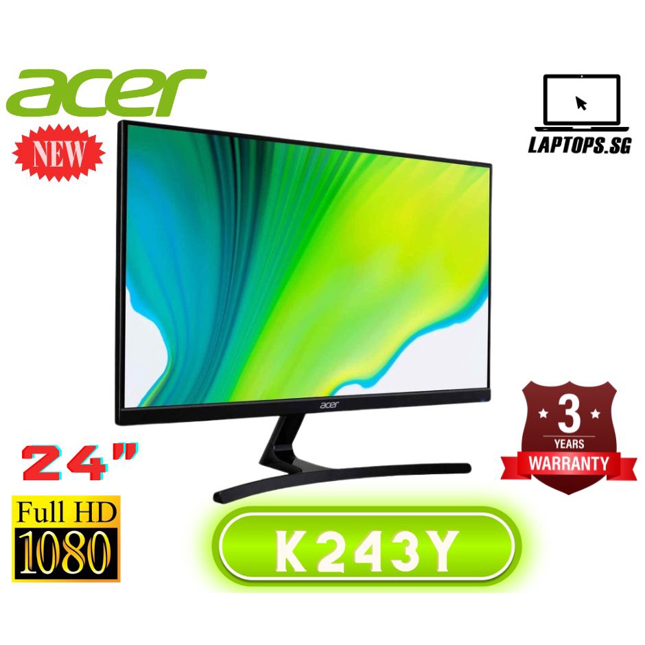 Acer K243Y 23.8-Inch FHD IPS Monitor with 3 Years Warranty | Shopee ...