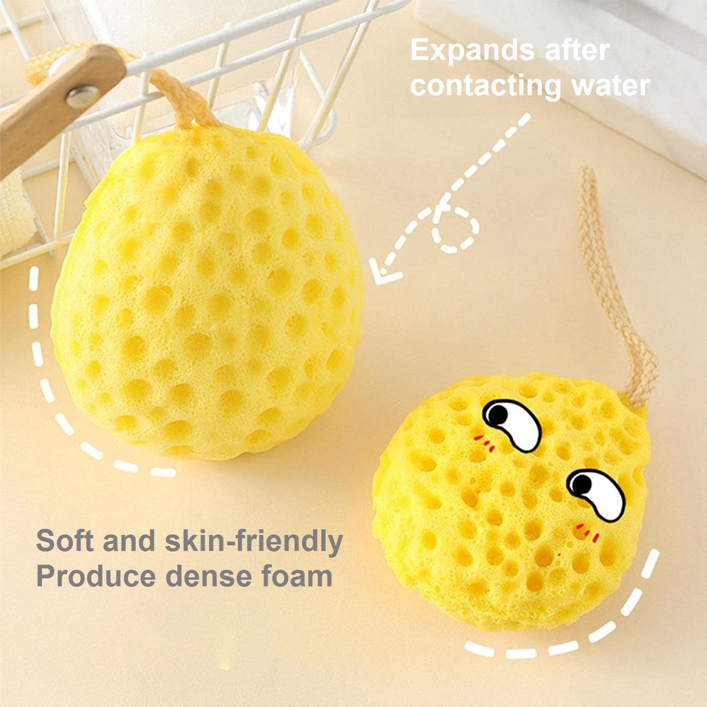 [SG Stock] Soft Body Shower Sponge Honeycomb Curvy Design Bath ball ...