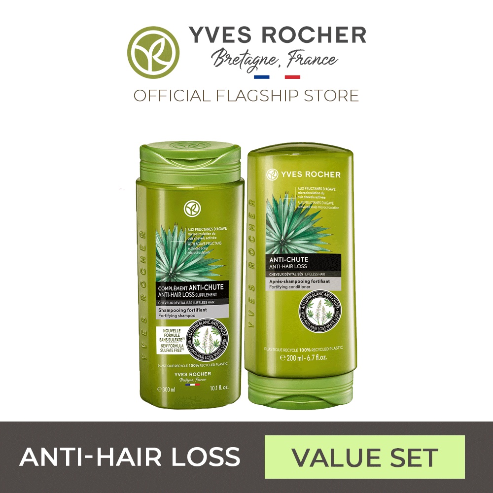 Yves Rocher Anti Hair Loss Shampoo + Conditioner Bundle | Shopee Singapore
