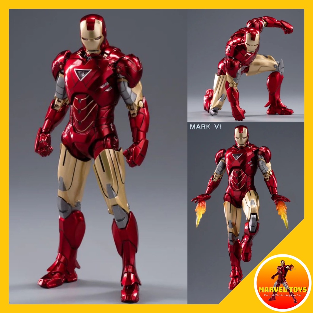 Iron Man Mark 6 MK6 Genuine Model ZD Toys 1:10 Ratio With Dynamic ...