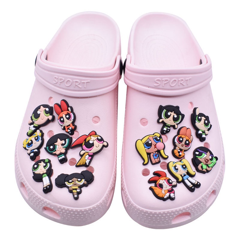 Cartoon Bubbles Blossom Jibits for croc Pin Powerpuff Buttercup Shoe ...