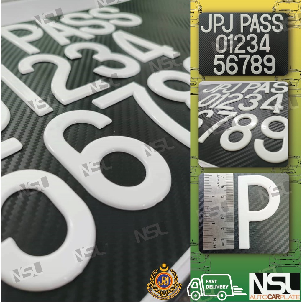 BUAT SIAP C70 Flat JPJ Number Plate Kereta/Standard Size JPJ Approve ...