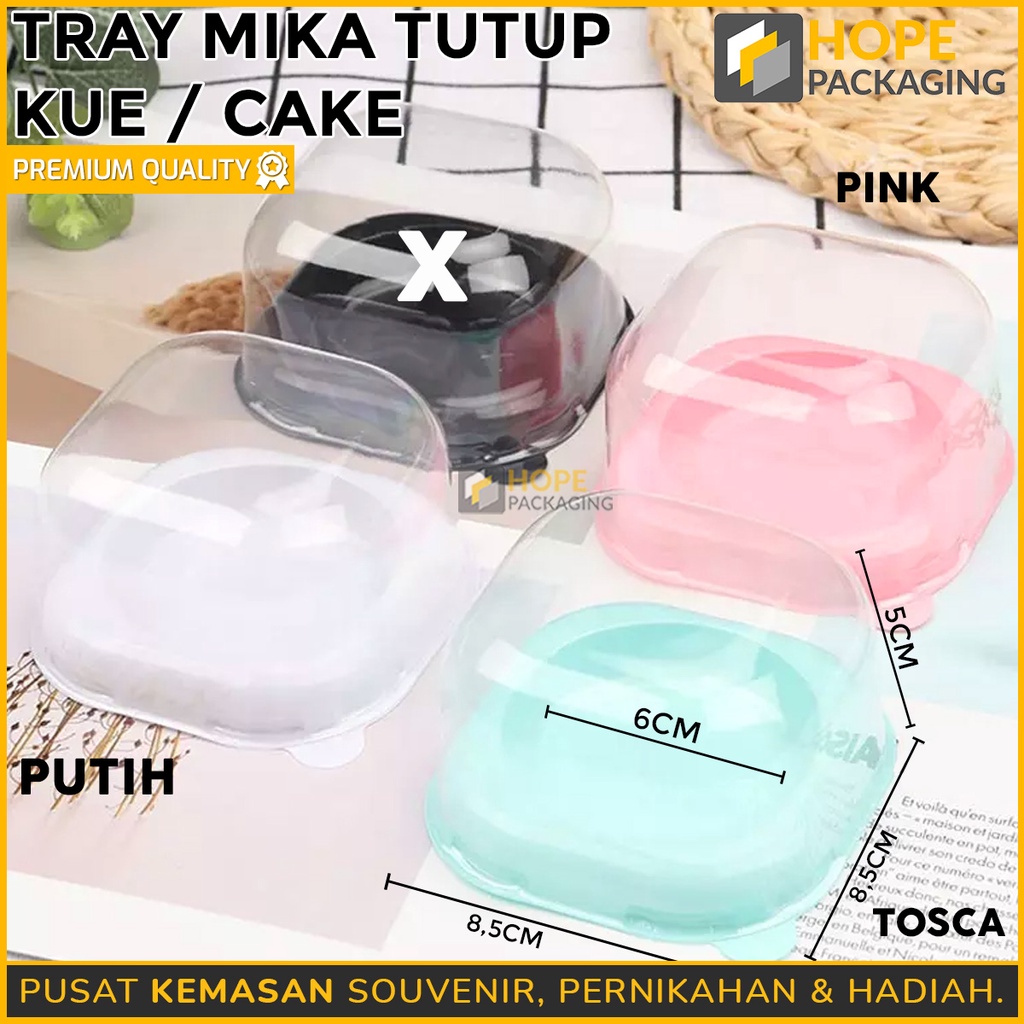 Contents/5pcs] Mica Cake Tray+Lid/Pudding Holder/Box Mochi Pia Nastar ...