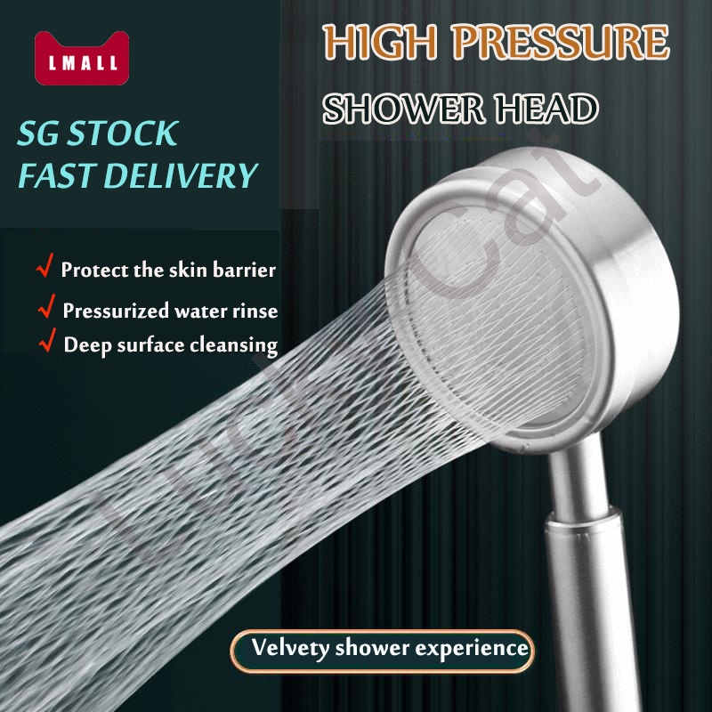 【Sg Stock】High Pressure 304 Stainless Steel Shower Head Water Saving ...