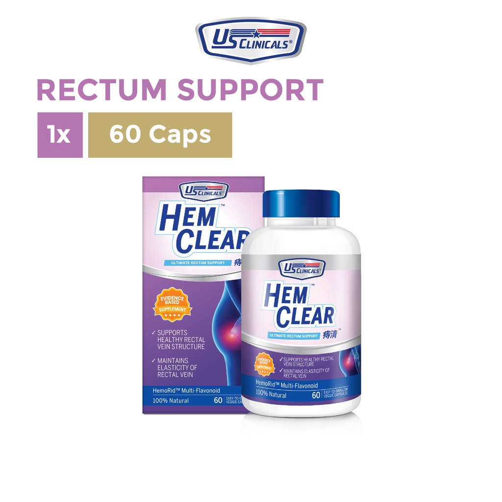 US Clinicals HemClear 60s | Relieve Symptoms of Hemorrhoids | Support ...