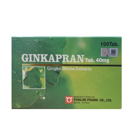 Ginkapran 40mg 100 Tablets Gingko Biloba Supplement for Brain Function ...