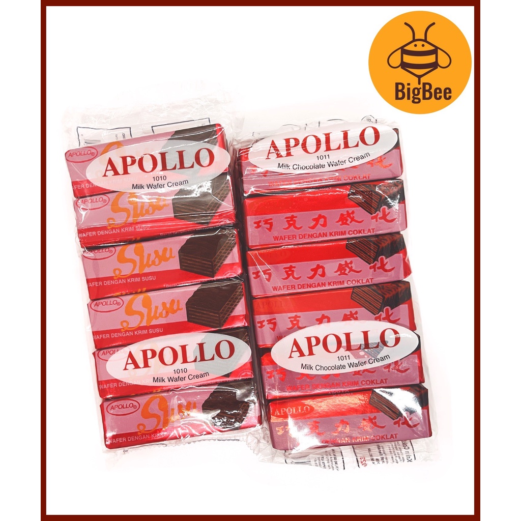 Apollo Wafer - 12g x 24pcs Milk Chocolate Wafer Cream / Milk Wafer ...