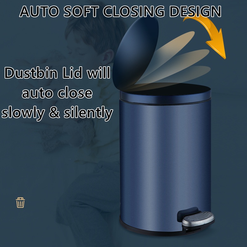⭐SG SALES⭐ Stainless Steel Dustbin/ Auto Soft Close/ Minimalist Design ...