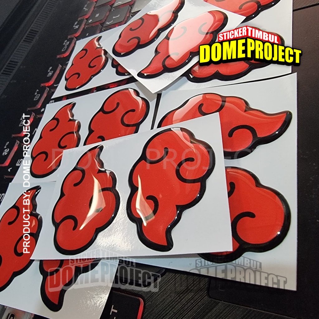Naruto Akatsuki Anime Stickers Resin Embossed Flexible 1set | Shopee ...
