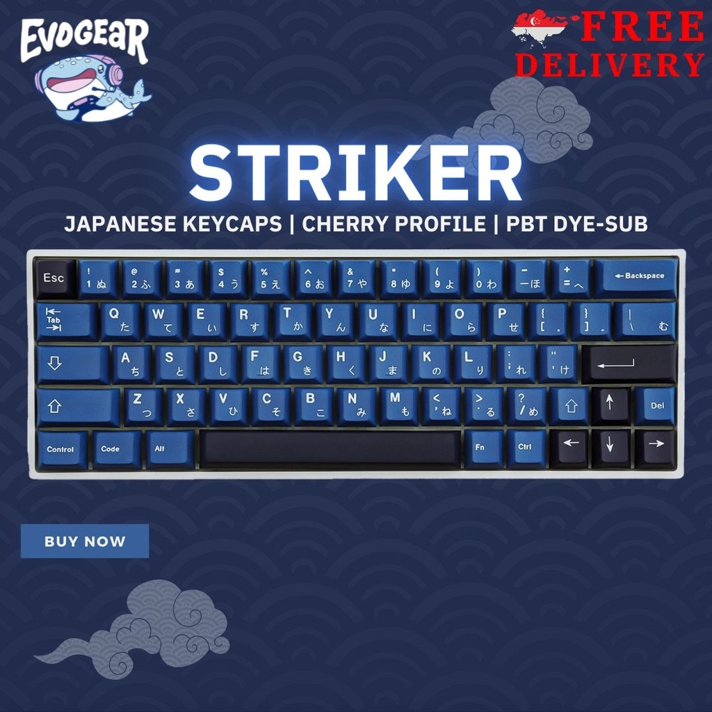[SG READY STOCK] Striker Keycaps | 134 Keys | Cherry Profile | PBT Dye ...