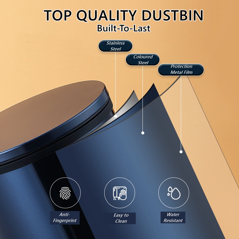 ⭐SG SALES⭐ Stainless Steel Dustbin/ Auto Soft Close/ Minimalist Design ...