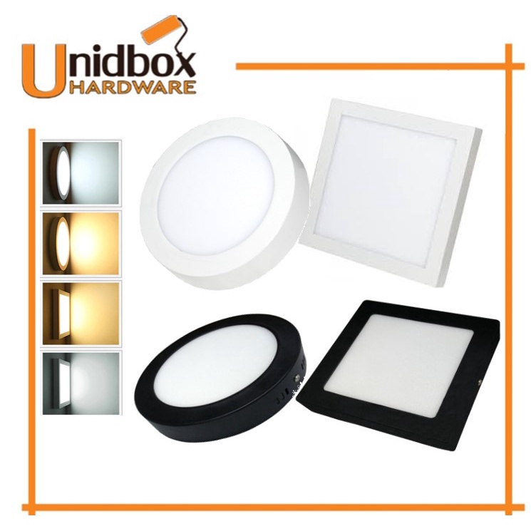 [Black] LED surface square round ceiling light black 6w 12w 18w 24w/LED ...