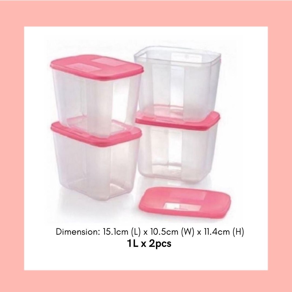 Tupperware FreezerMate]Freezer Safe Storage Container 1L (2pcs ...